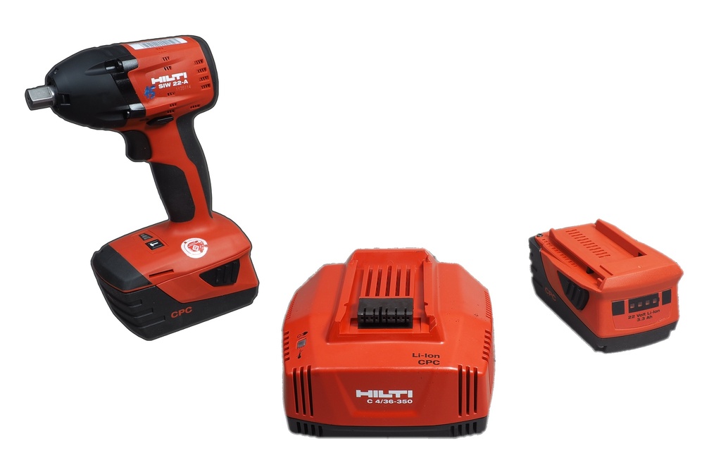 Schlagschrauber, 1/2", Akku, 22 V, 3,3 Ah, 200 Nm, Hilti, SIW 22-A | GTA